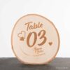 Numérotation de table en bois - Idéal pour un mariage champêtre