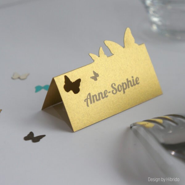 Marque place & porte-noms pour décoration de table de mariage