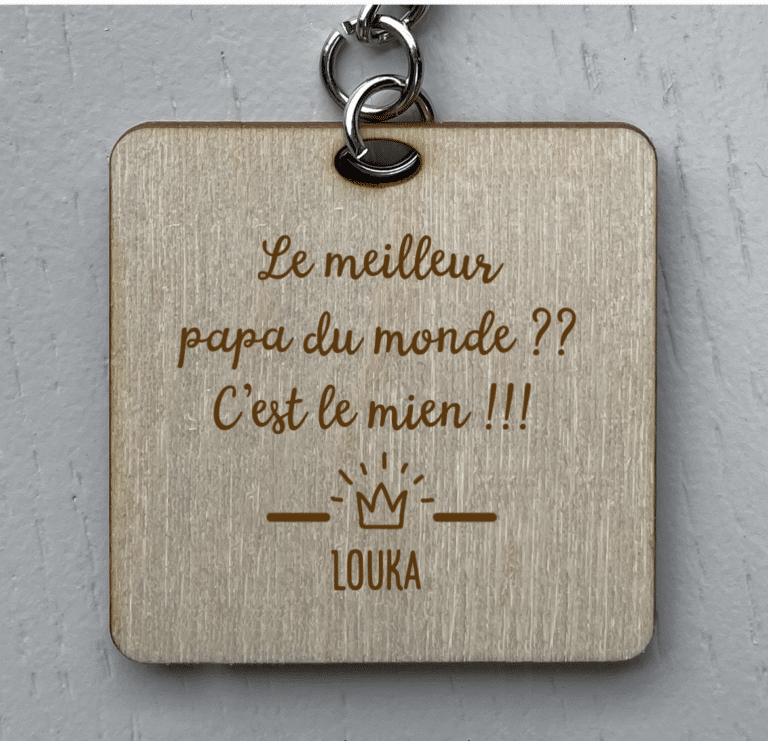 Porte cle Fête des papas - Design By Hibrido