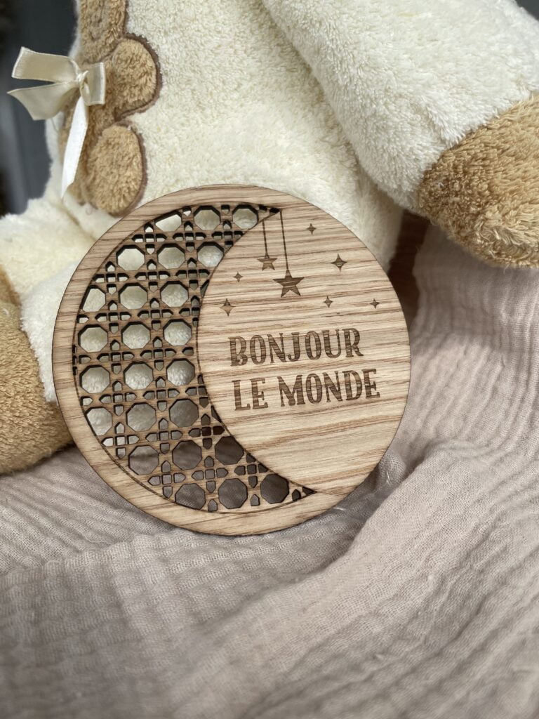 Bonjour le monde - Carte bienvenue Bébé - Design By Hibrido